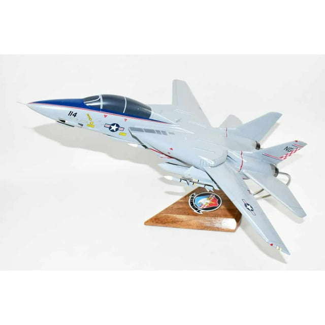 VF-211 Checkmates (1984) F-14 Tomcat Model, 1/42 (18) Scale, Mahogany ...