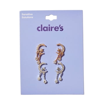 Claire's Sweet & Sparkling Stud Earrings - Pink, 9 Pack - Walmart.com