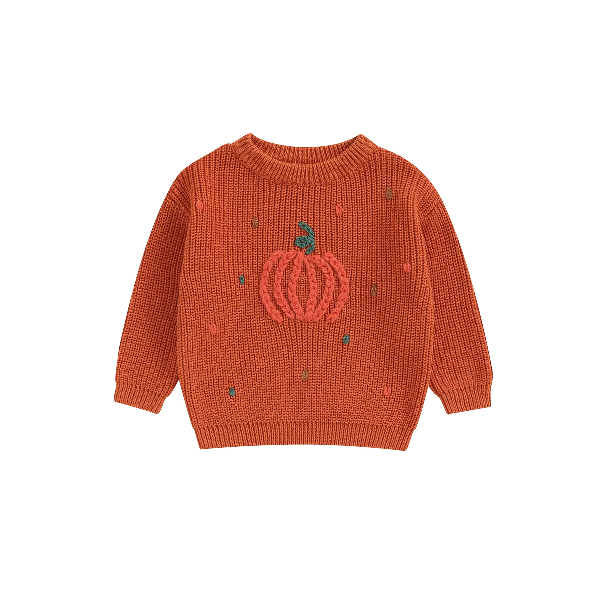 Click here for Gupgi Toddler Girls Pumpkin Sweaters Kids Knitwear... prices