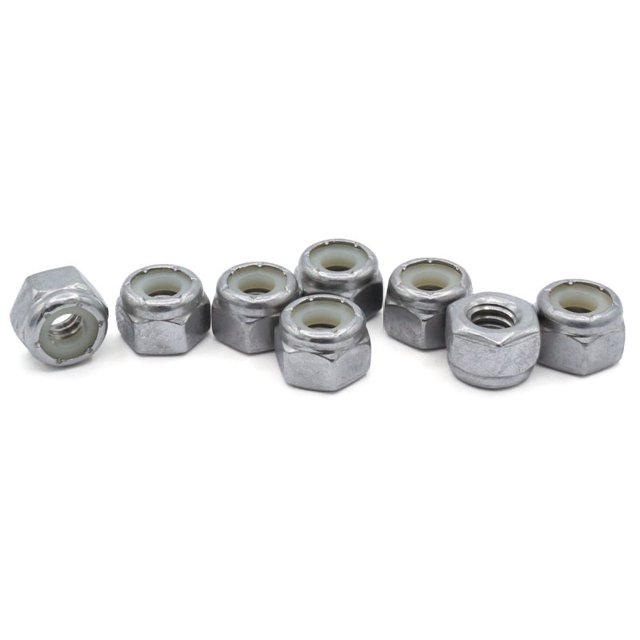 1/2-20 NE Nylon Insert Locknuts / Light Hex Standard / Steel / Zinc ...
