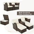 2-Seater Outdoor Patio Sunnybed, Double Daybed, Loveseat Sofa Set with ...
