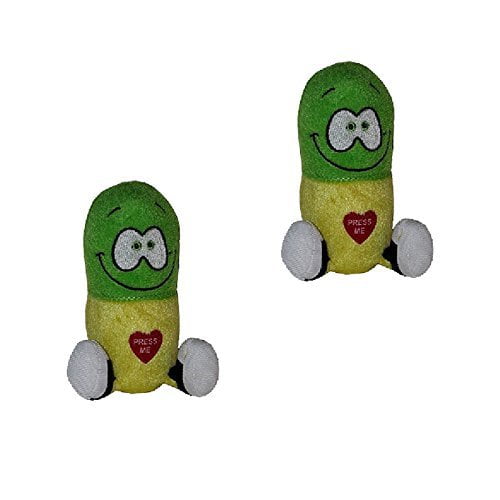 5" Inch Plush Giggling Happy Pill in Green and Yellow Set of 2 ...