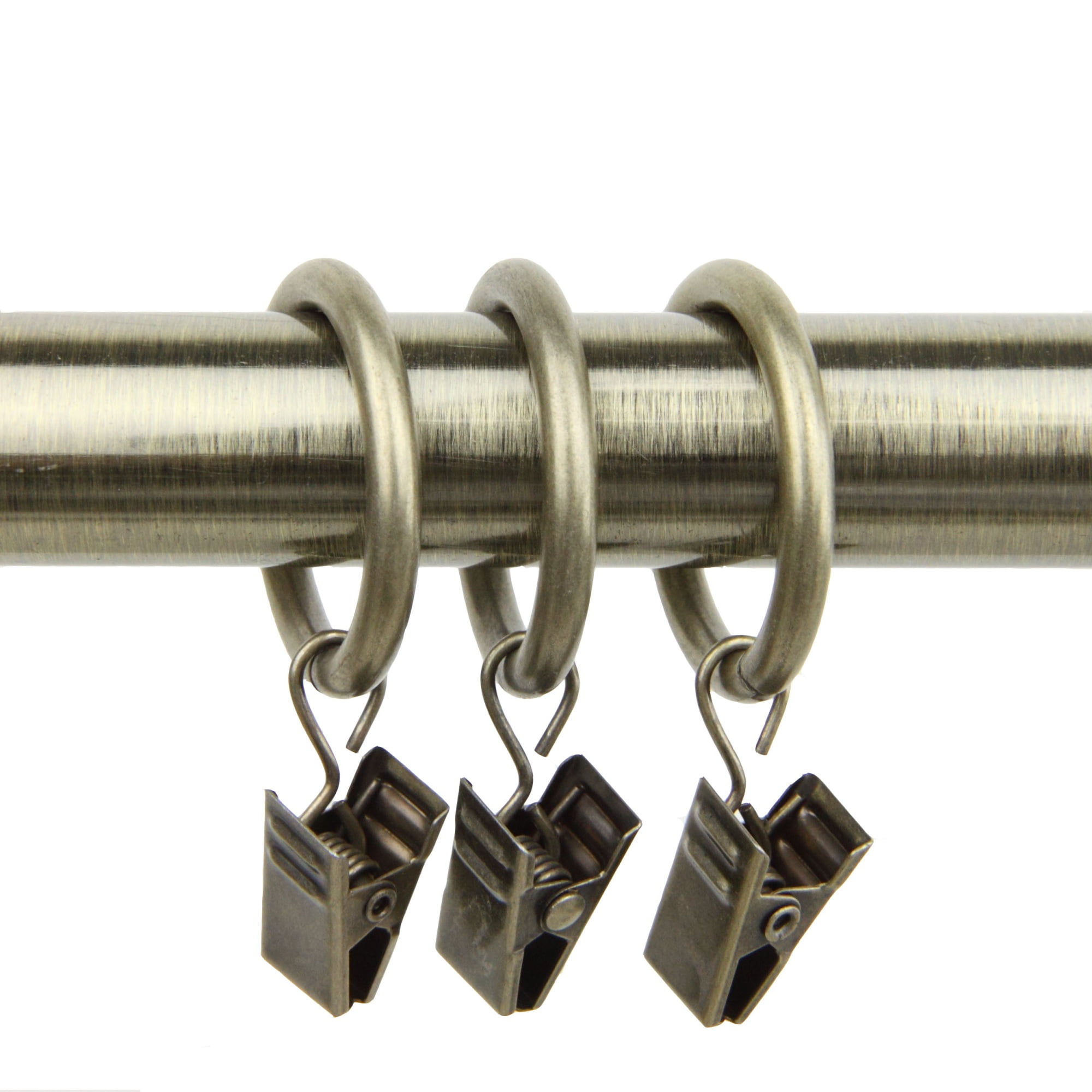 Decorative 1 inch Ring with Clip (Set of 10) - Antique Brass - Walmart.com