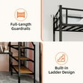 Alvantor Loft Bed Twin Size with L-shaped Desk, Metal Bed Frame with ...