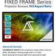 Akia Screens Fixed Frame Projector Screen 100 inch 16:9 8K 4K Ultra HD ...