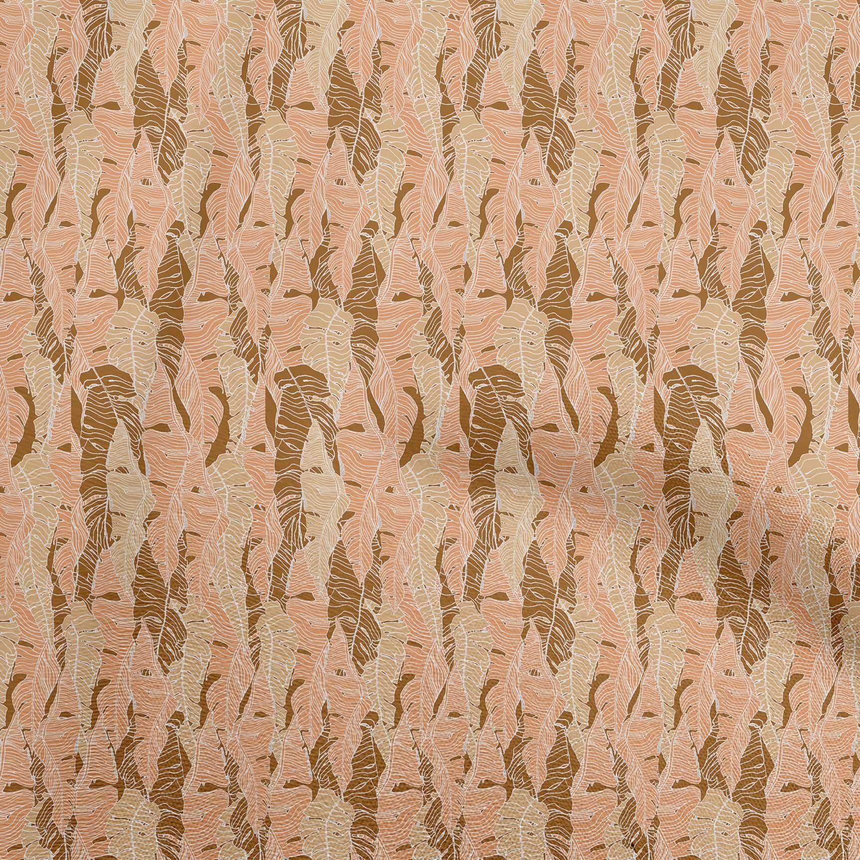 oneOone Silk Tabby Light Peach Fabric Tropical Dress Material Fabric ...