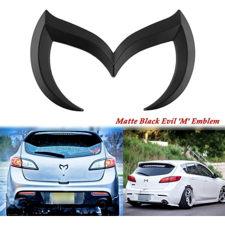 Xotic Tech Evil M Emblem Logo Badge Decal for Mazda3 6 Mazdaspeed CX 3 ...