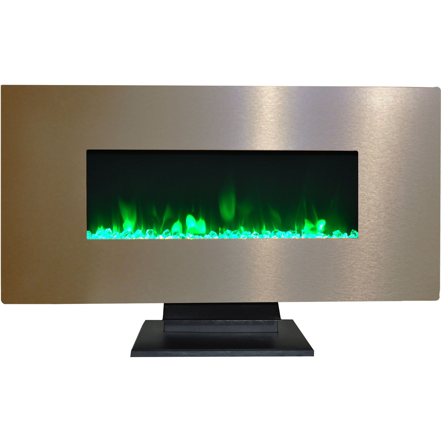 Cambridge 42" Metallic Electric Fireplace Heater with Multi-Color LED ...