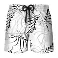 Simple Tropics Plant Graphic Board Shorts Men 3d Printed Swimsuit Homme