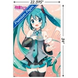 Hatsune Miku - Music Note Wall Poster with Pushpins, 22.375" x 34 ...