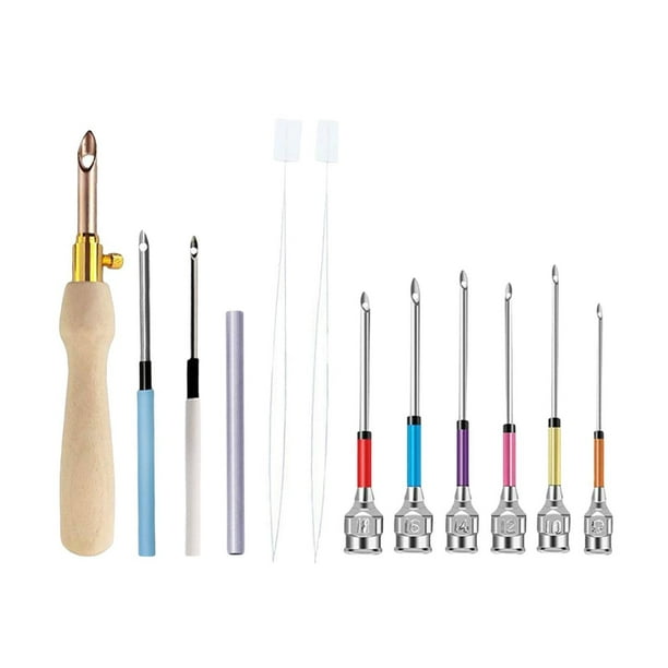 Ustyle 12 Pieces DIY Punch Needle Embroidery Kit for Making Rug Adults ...