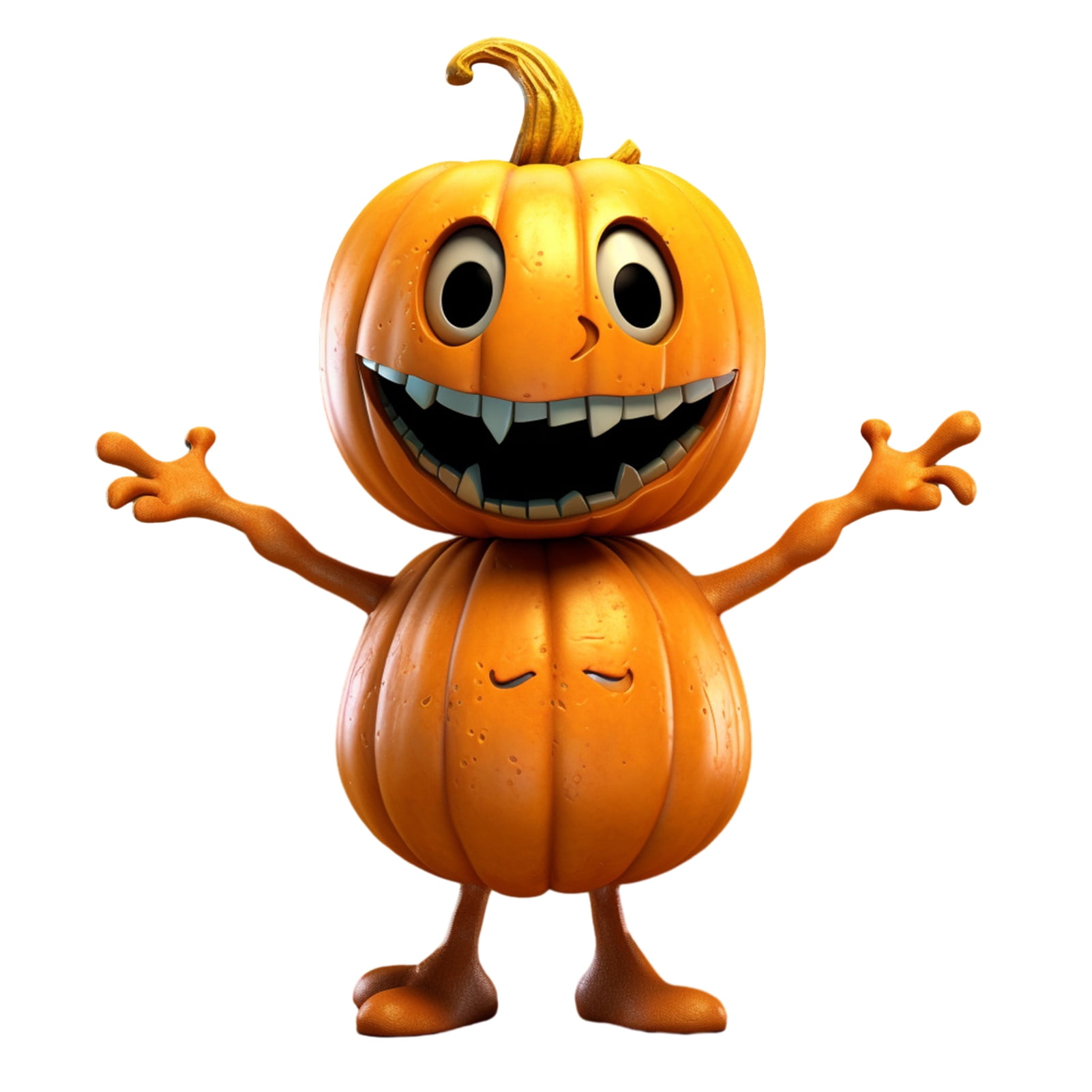 Trayknick Cute Pumpkin Man Statue Funny Decorative Props - Pumpkin ...