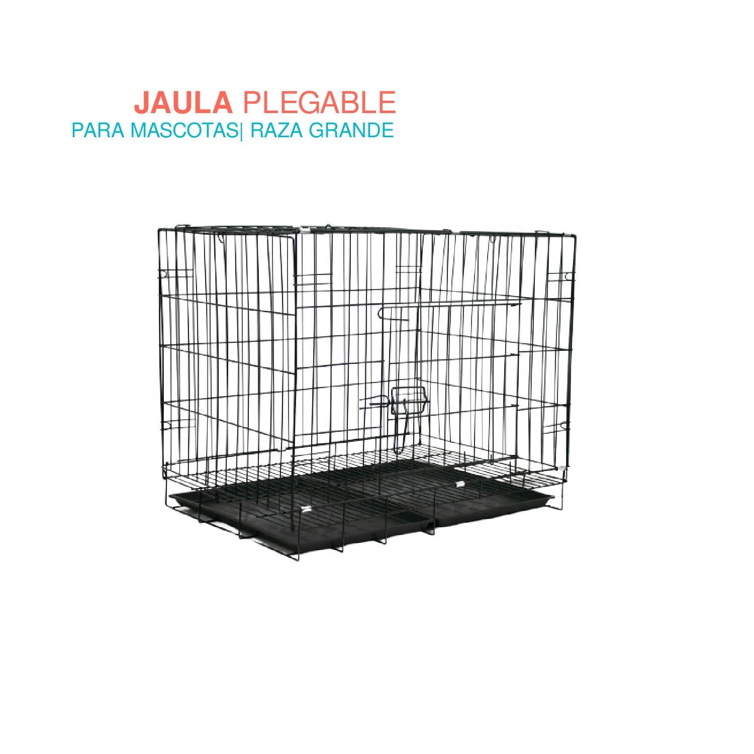 jaula acero para mascota 70x50x60cm color negro Poli Pets P-JAPM03BK ...