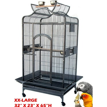 Walnest Outdoor Extra Large Bird Aviary Silver Black Large Parrots ...