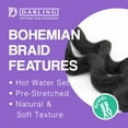 Darling Pre Stretched Bohemian Wave Braid Hair 3x Pack 52 Inch 1b