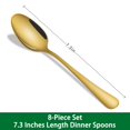 8-Piece Dinner Soup Spoons, 7.3 Inches, Premium Food-Grade Stainless ...