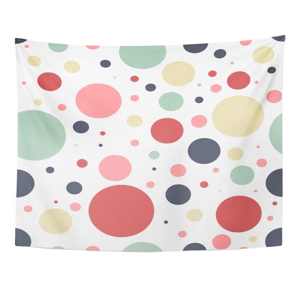 ZEALGNED Red Random Abstract Geometric Dots Pattern Colorful Circle ...