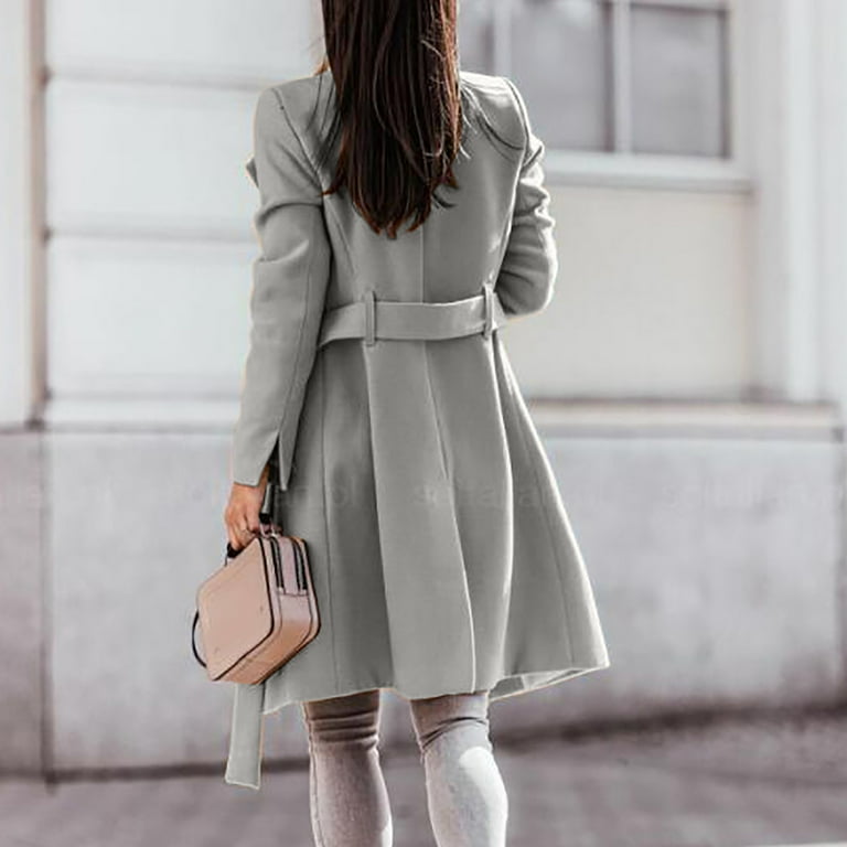 lcziwo 2024 Trench Coats for Women,Winter Casual Warm Woolen lcziwo 2024 Trench Coats for Women,Winter Casual Warm Woolen