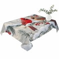 Christmas Birds Table Cloth Waterproof Tablecloths, Pine Cones Branches ...