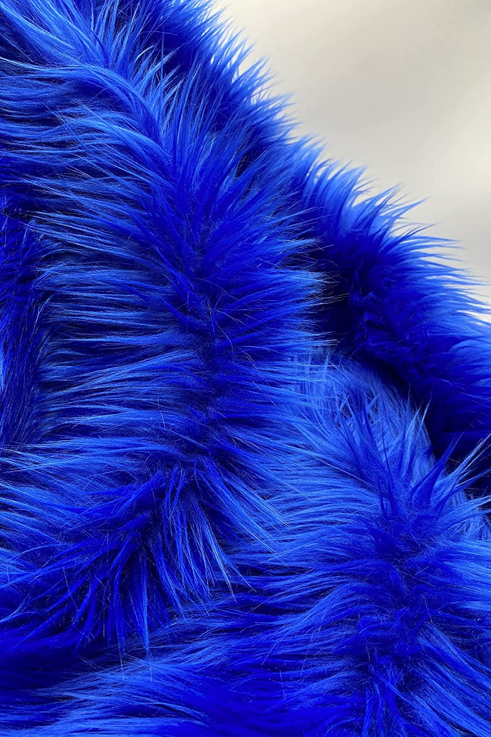 Faux Fur by the Yard - Long Pile Mohair Fur - Royal Blue - Walmart.com