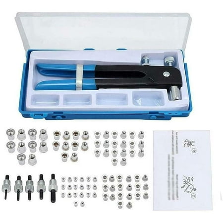 86/106Pcs Hand Nut Rivet Gun Riveter Rivnut Nutsert Kit Manual Rivet ...