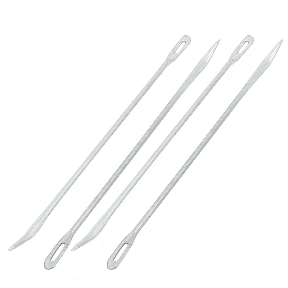 Metal Curved Bent Tip Bag Packing Sewing Stitching Needles Silver Tone ...