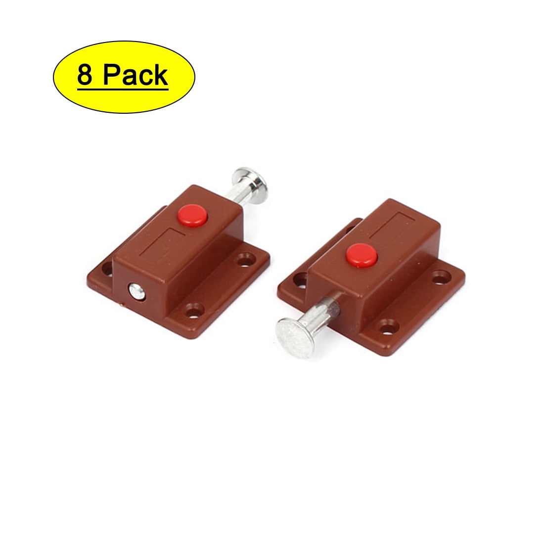 Window Cabinet Push Button Spring Load Automatic Door Bolt Latches Lock ...