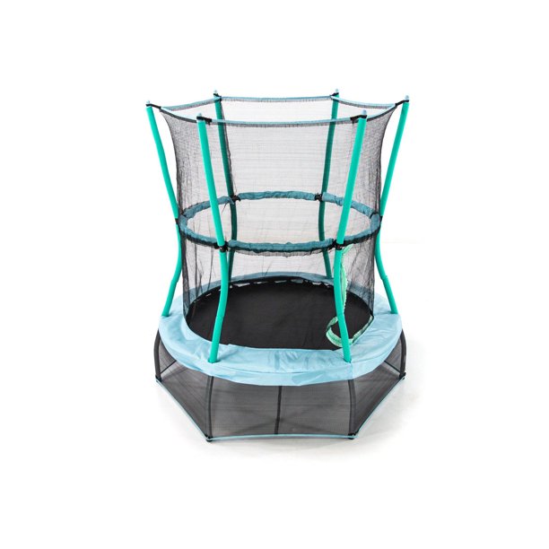 SKYWALKER TRAMPOLINES 48 inch, Teal Round, Indoor Trampoline for Kids ...