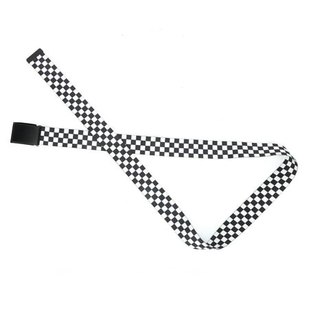 Checkered Belt Can Be Fixed Untie Easily Adjustable Cuttable Black ...