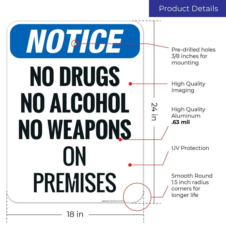 No Alcohol Under 18 Sign