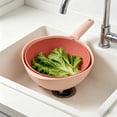 2 Layer Handle Vegetable Washing Drain Basket, Rotatable Multi-Purpose ...