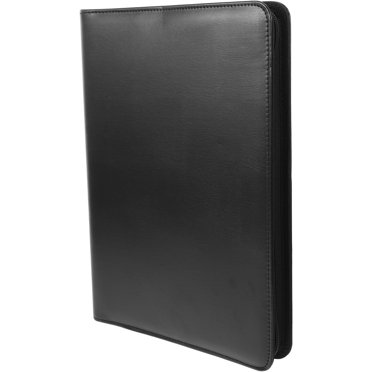 Portfolio Binder with Handle, Leather Portfolio with Zipper for Women ...