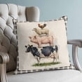 Pillow Covers 24x24 Set of 2, Farmhouse Animals Throw Pillow Covers ...