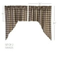 VHC Brands Rustic & Lodge Farmhouse Kitchen Window Curtains-Rory Swag ...