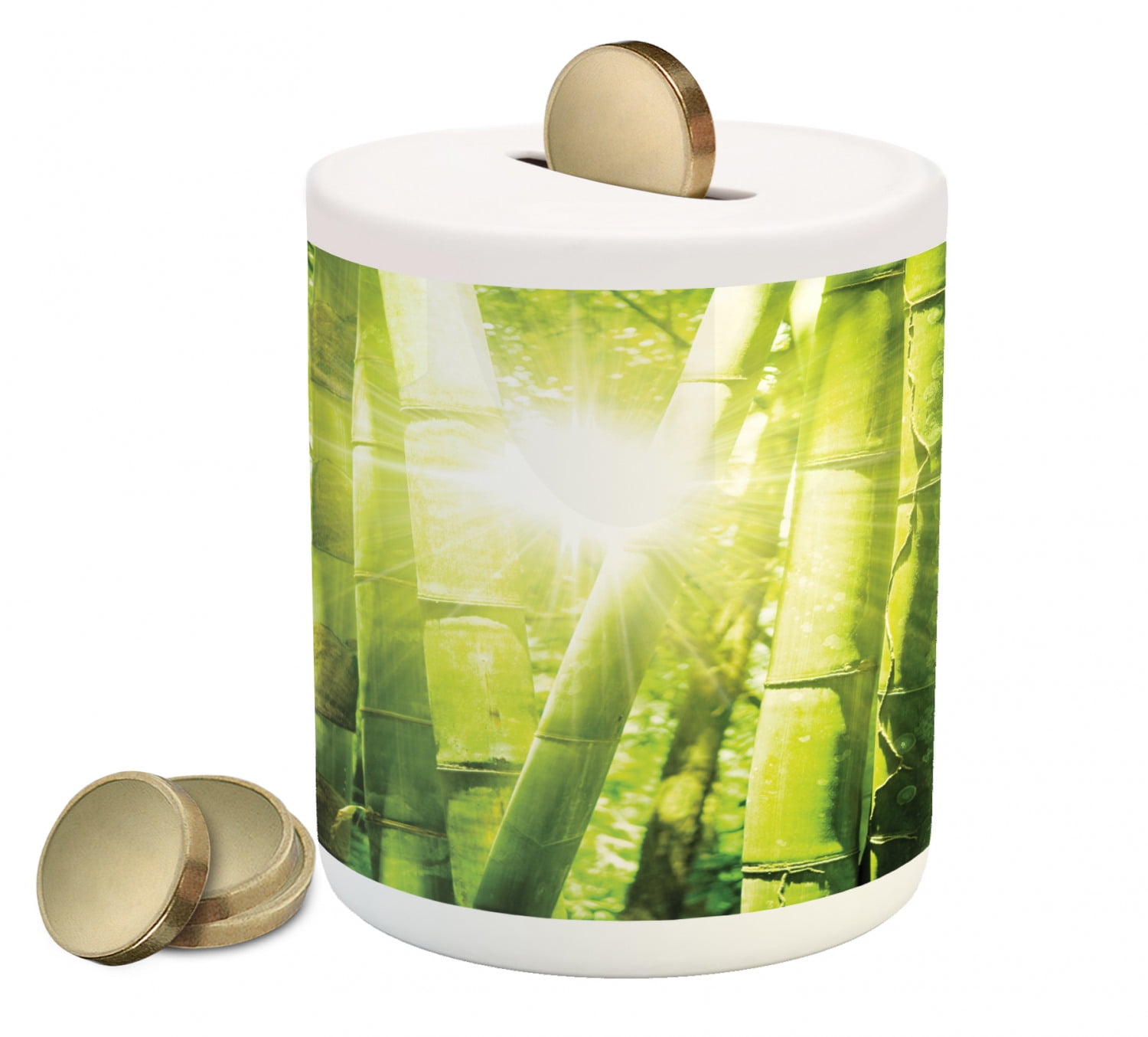 East Piggy Bank, Bamboo Forest with Morning Sunlight Sun Beams Through ...