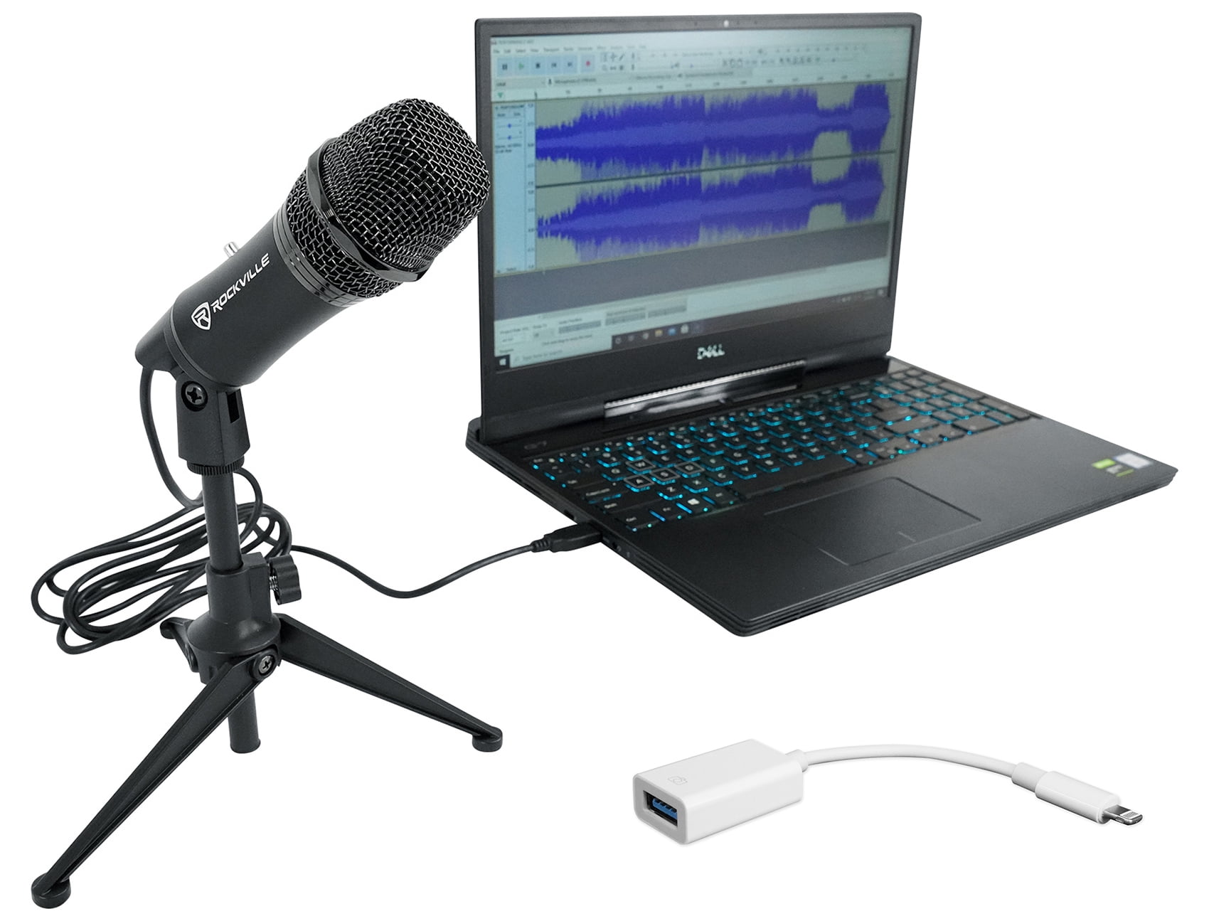 Rockville Z-STREAM USB Streaming Microphone Zoom Podcast Mic+iPhone ...