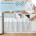 Aqua Grey Cabinet Curtain 28"Wx51"L,Dustproof Storage Cabinet Curtain ...