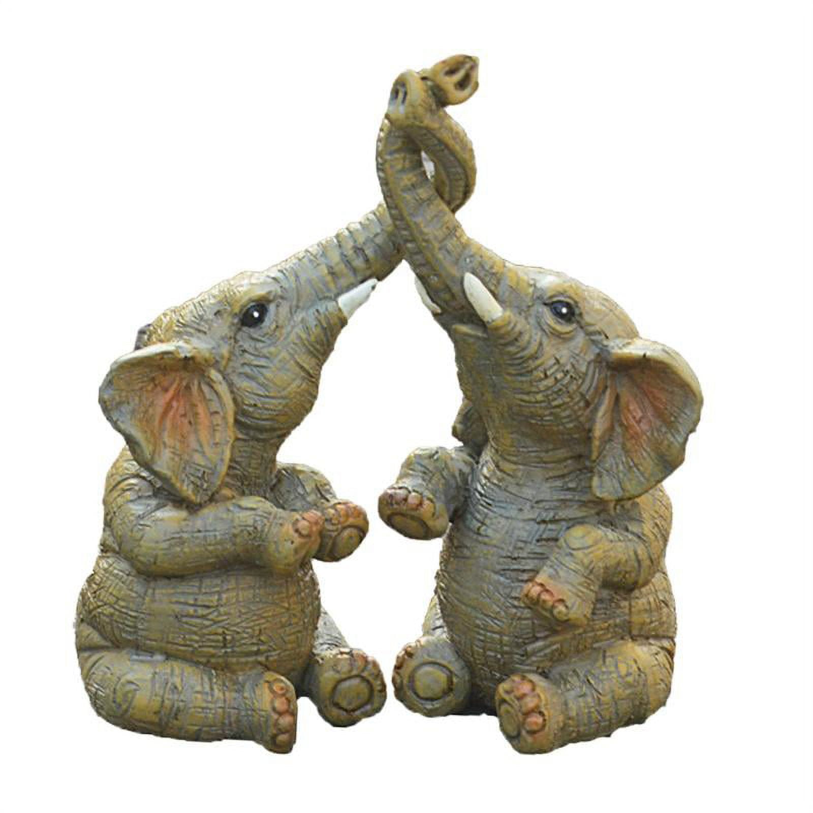 Modern Couple Elephant Statue Figurines Sculptures Art Craft for Office ...
