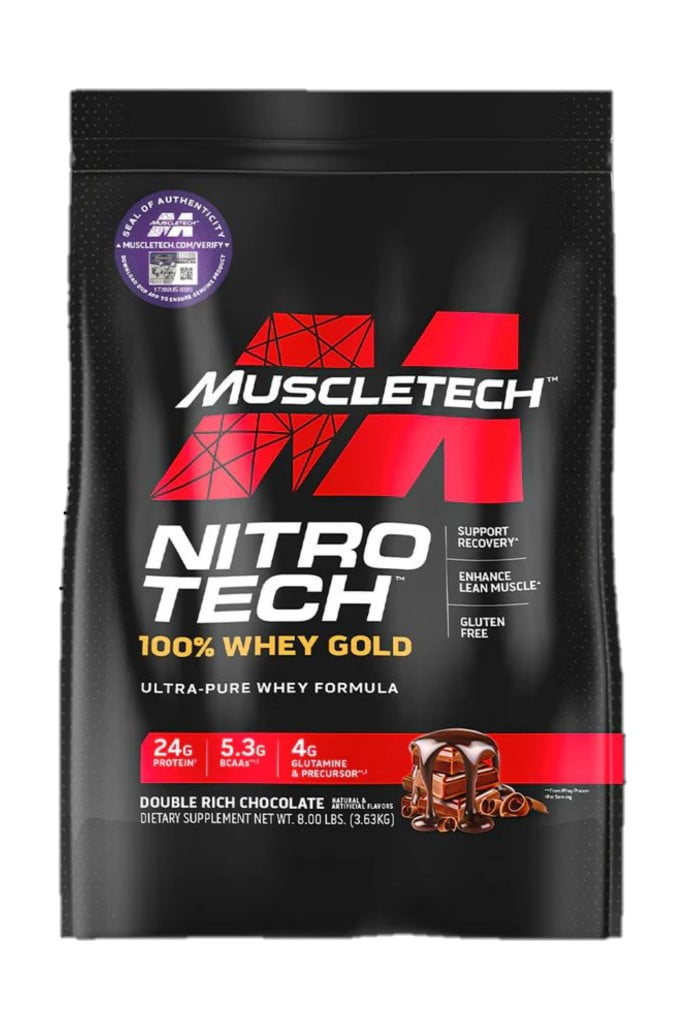 NITRO TECH 100% WHEY GOLD DOUBLE RICH CHOCOLATE MUSCLETECH 8 LIBRAS ...