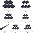 30x USB Dust Cover Port Plugs, 6 Types Silicone USB Cap Port Stopper ...