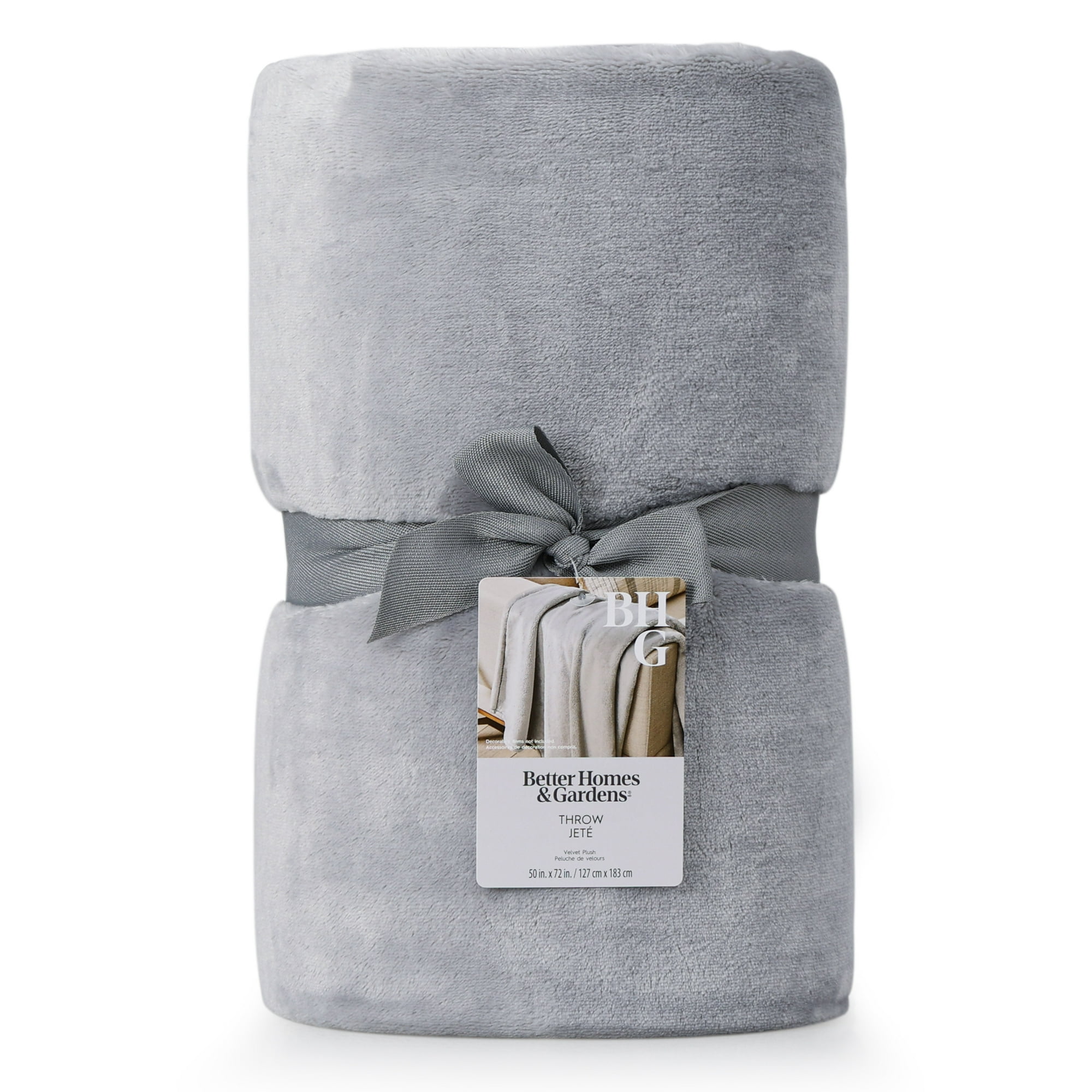 Click here for Better Homes & Gardens Soft Plush Silver Throw Bla... prices