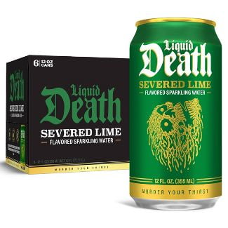 Liquid Death Sparkling Water, Psycho Cider 19.2 oz King Size Cans (8 ...