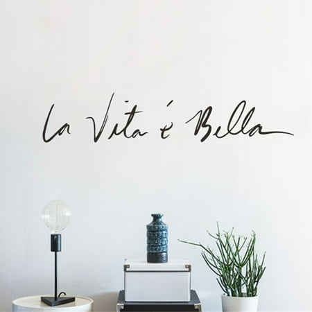 Italy Style Wall Stickers Creative Art DIY PVC Decorations Wall Decals ...
