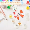 25 Pcs Button Badges with Pins, 2.8" Clear Button Badges, Acrylic Badge ...