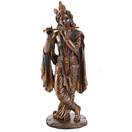 Krishna Hindu God Figurine Indian Deity Collectible 10.25 Inch ...
