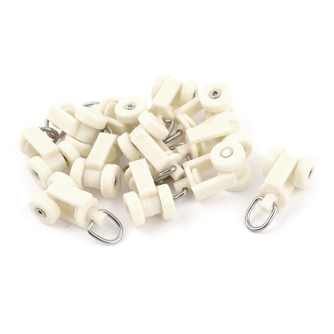 12 Pcs Black Plastic Installation Curtain Track Roller Wheels 10mm Dia ...