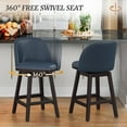 Dycanpo Swivel Bar Stools Set of 4, 26" Counter Stools with Back ...
