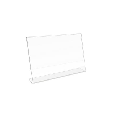 FixtureDisplays® 12PK 6 x 4" Clear Acrylic Sign Holder with Slant Back ...