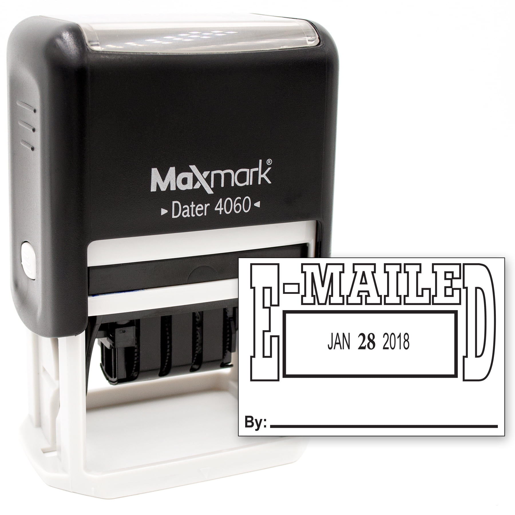 MaxMark Large Date Stamp with E-MAILED Self Inking Date Stamp, Large ...