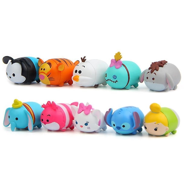 10pcs Mini Figure Toy Stitch Lilo Olaf Tiger Winne Model Collection ...